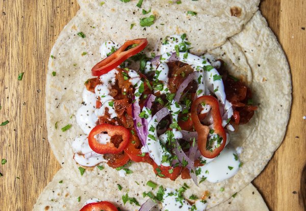 Tacos aux haricots rouges · Patate & Cornichon